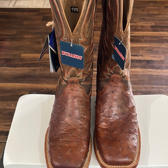 Durango | Shoes | Durango Brown Ostrich Cowboy Boots With Distressed ...